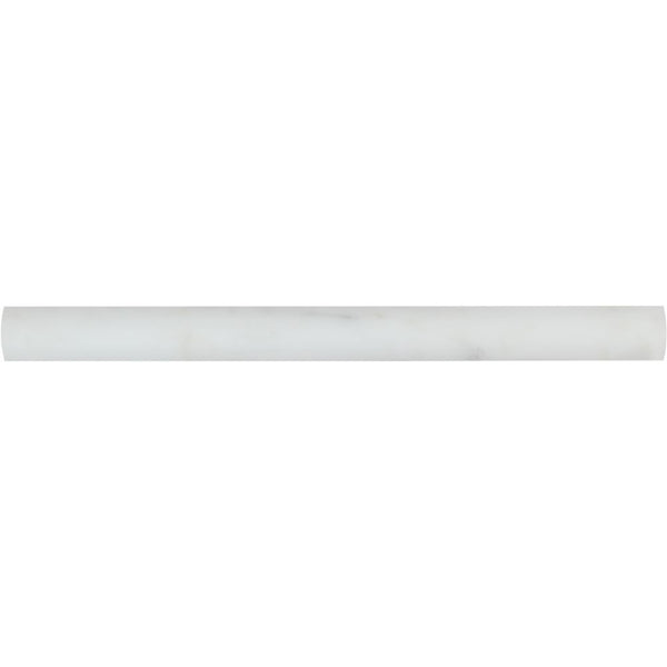 Oriental White Marble Quarter-Round Trim Polished 1x12 | Tilephile
