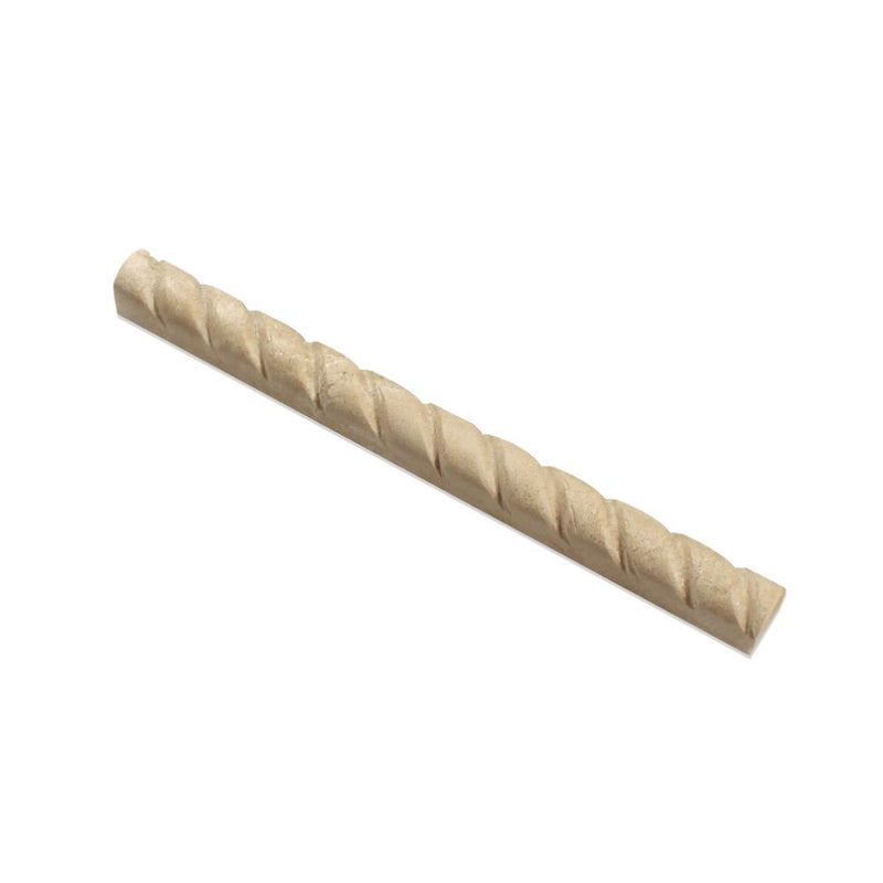 Durango Travertine Rope Liner Honed 1x12 | Tilephile